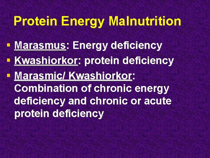 Malnutrition Disorders Introduction Malnutrition means more than feeling