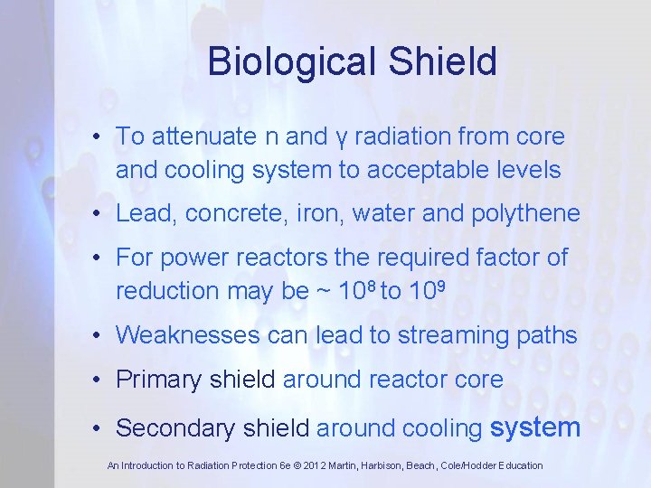 An Introduction to Radiation Protection Nuclear Reactor Health