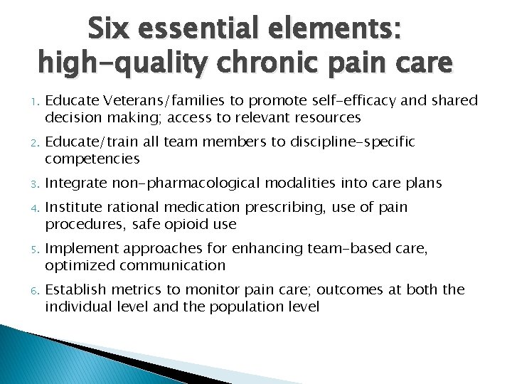 Generalists and Chronic Pain Care Research and Innovation