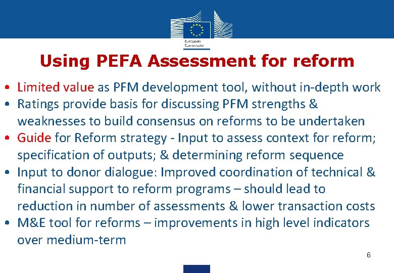 PEFA FRAMEWORK FOR ASSESSING PUBLIC FINANCIAL MANAGEMENT Module