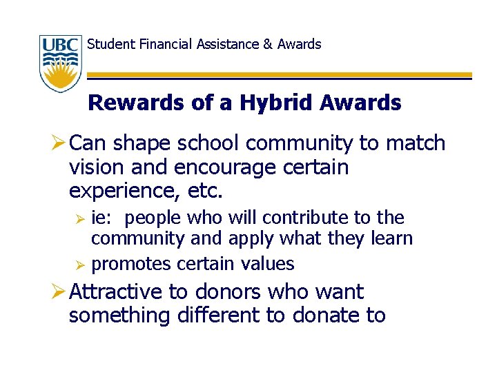 Student Financial Assistance Awards Hybrid Awards Rewards Challenges