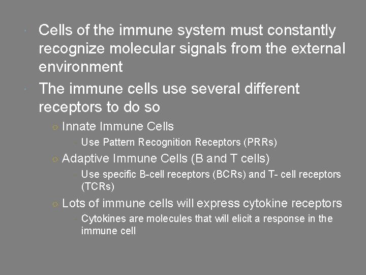 Chapter 3 Recognition and Response Dr Capers IMMUNOLOGY