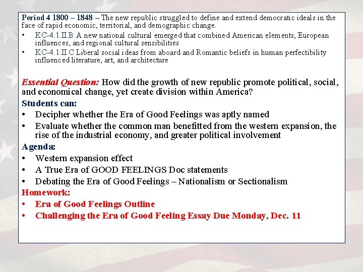 The Rise of Nationalism Sectionalism Arise of a