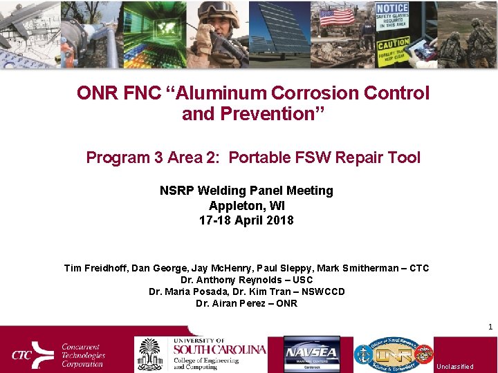 ONR FNC Aluminum Corrosion Control and Prevention Program
