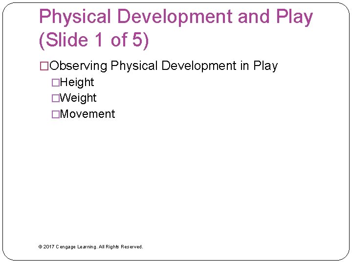 Chapter 4 Using Checklists to Look at Physical