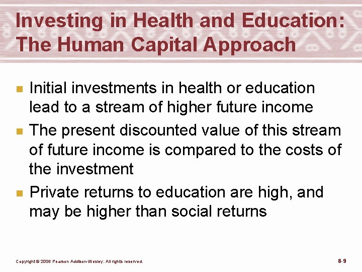 Chapter 8 Human Capital Education and Health in