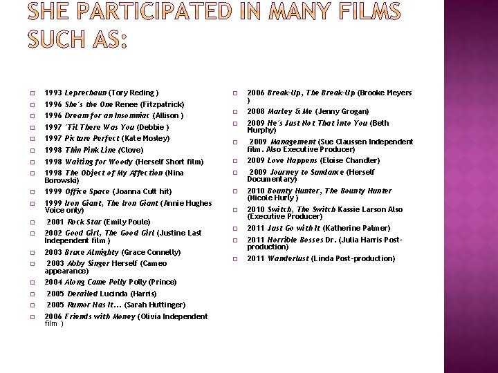 Jennifer Aniston was born in Sherman Oaks Los