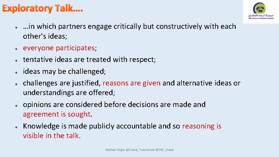 How we encourage oracy in the classroom Rachael