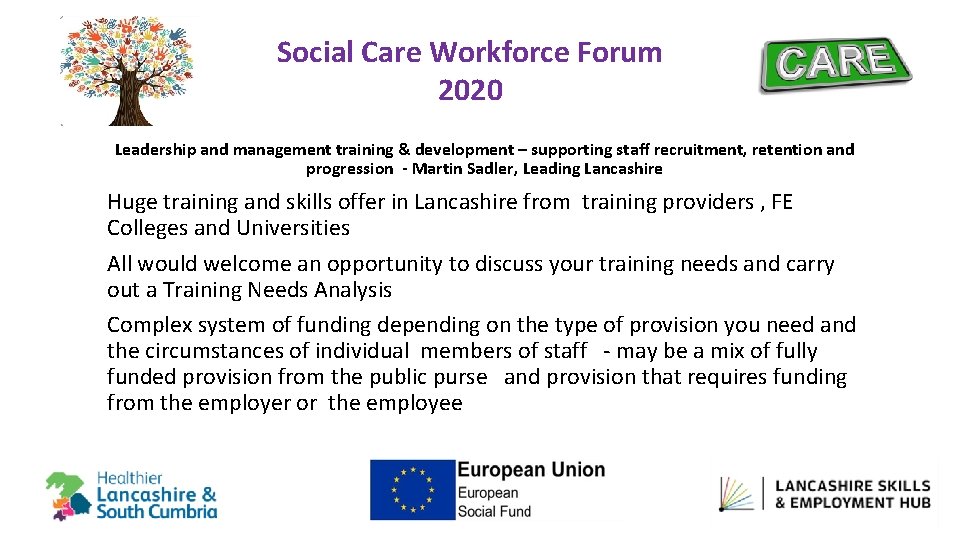 Social Care Workforce Forum 2020 Leadership and management
