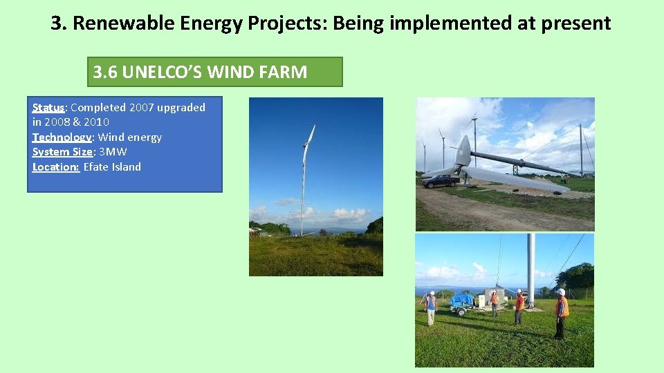 VANUATU Joshua Chalapan Nari Department of Energy Vanuatu