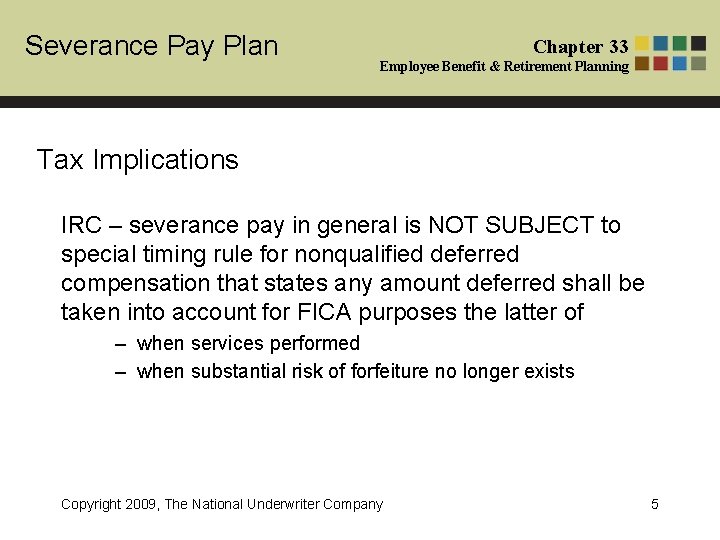 Severance Pay Plan Chapter 33 Employee Benefit Retirement