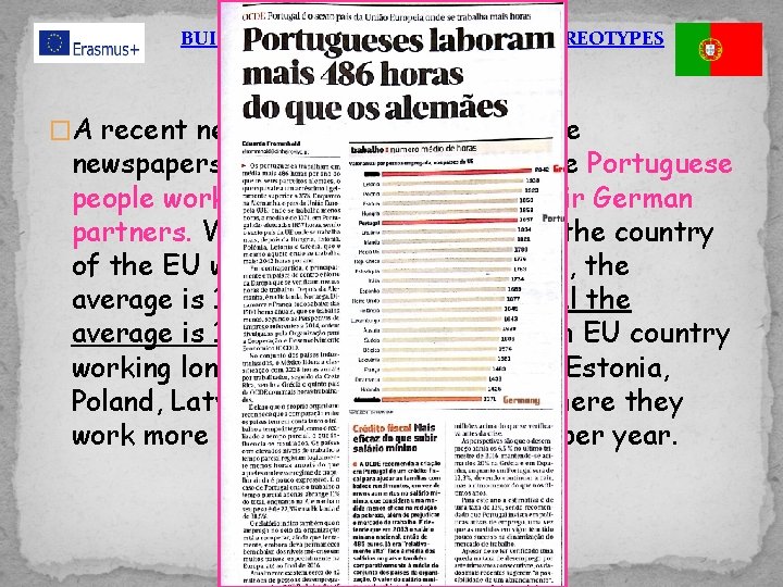 BUILDING A NEW EUROPE AGAINST STEREOTYPES How portuguese
