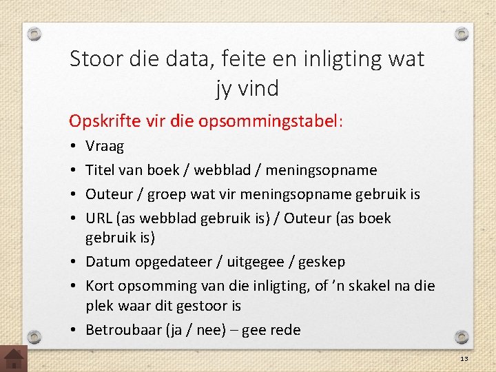 Module 6 2 Vind inligting Inhoud Inleiding Bepaal