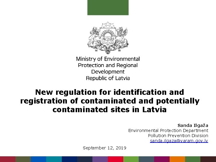 New regulation for identification and registration of contaminated