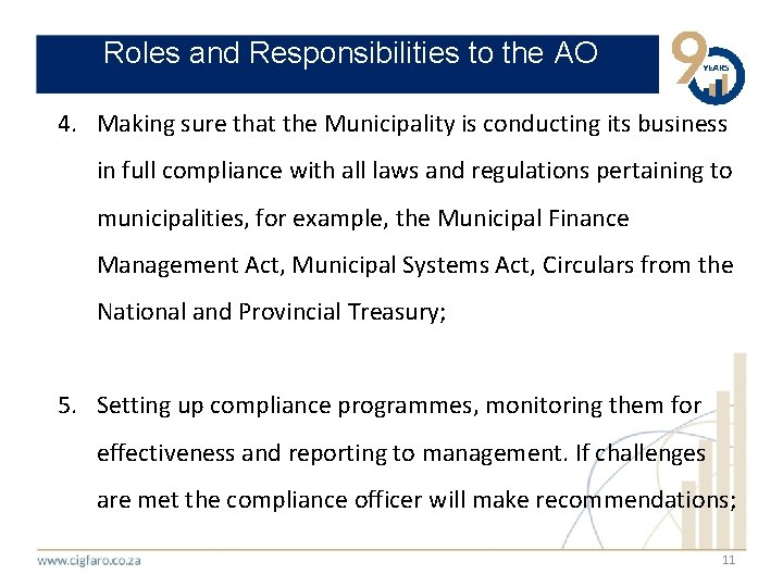 THE ROLE AND IMPORTANCE OF COMPLIANCE OFFICERS PRESENTED