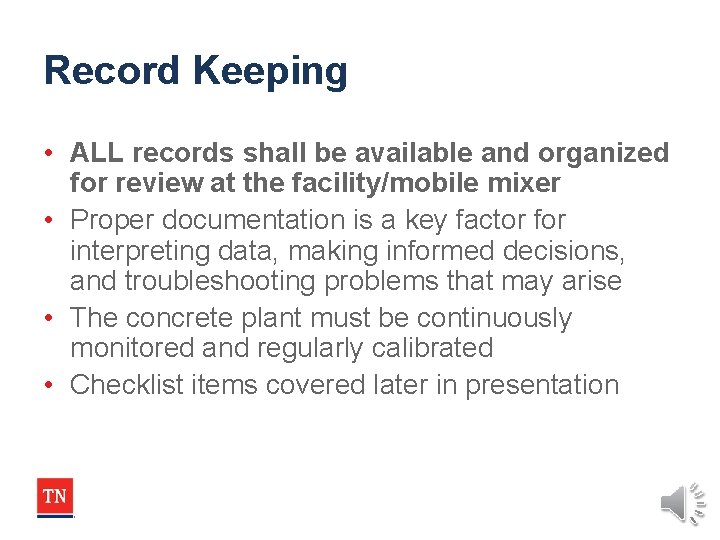 Introduction to Quality Control Quality Assurance References TDOT