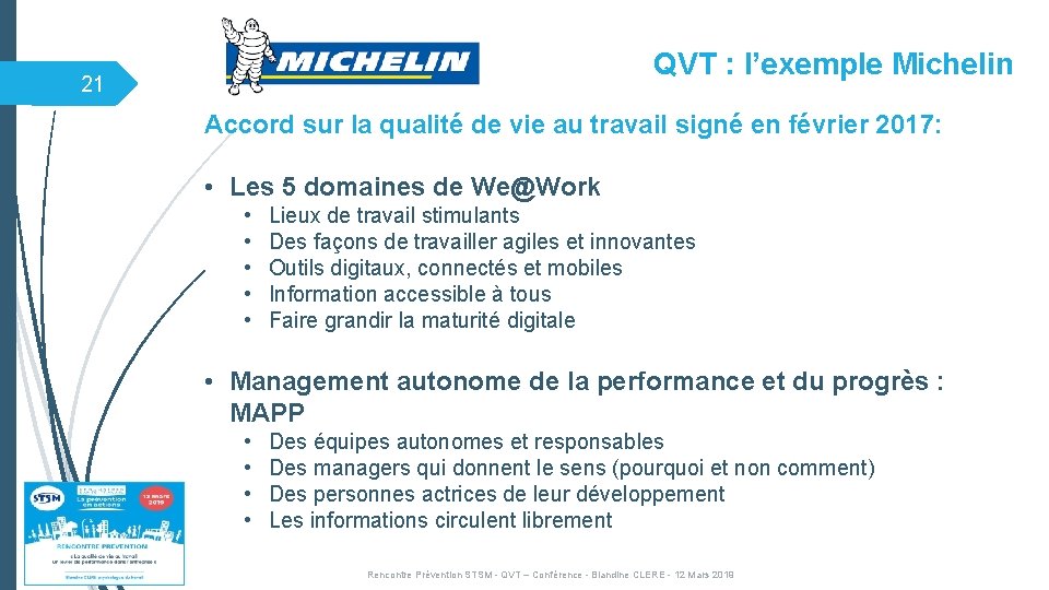 QVT La qualit de vie au travail un