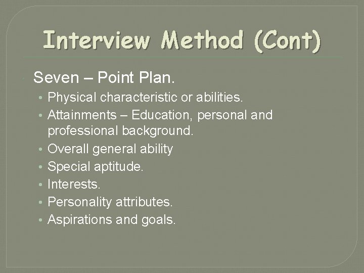 Personality Assessment Methods Presented By Ms Mariya Oliver