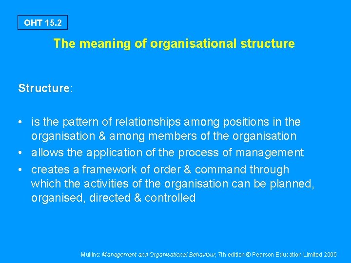 Management and Organisational Behaviour 7 th Edition PART