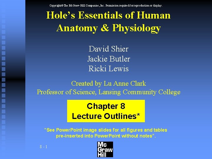 Copyright The Mc GrawHill Companies Inc Permission required