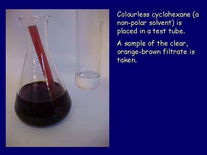 Copper sulfate solution and potassium iodide solution Blue
