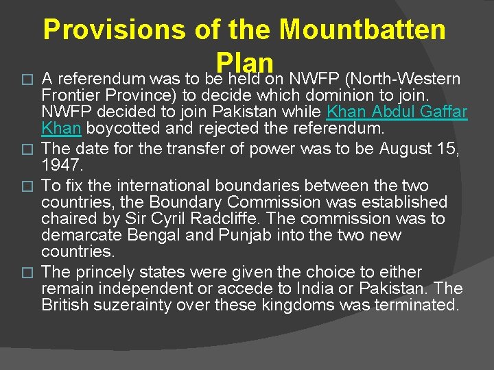 INDIAN INDEPENDENCE ACT 1947 Dr AGHALYA M Ed