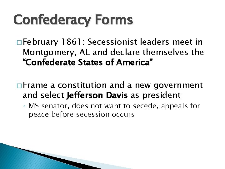 The Civil War 1861 1865 1860 Candidates Abraham