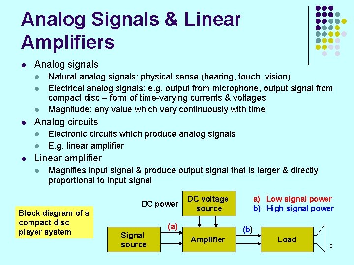 ANALOG ELECTRONIC CIRCUITS 1 EKT 104 Basic BJT