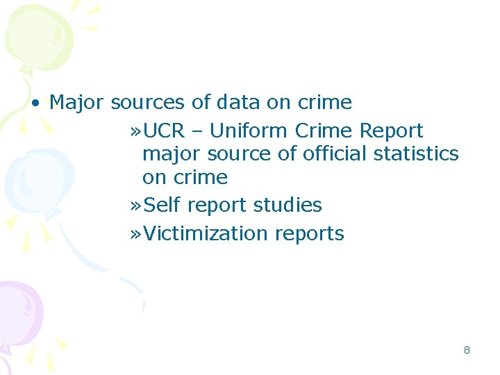 Crime and Violence 1 The Nature of Crime