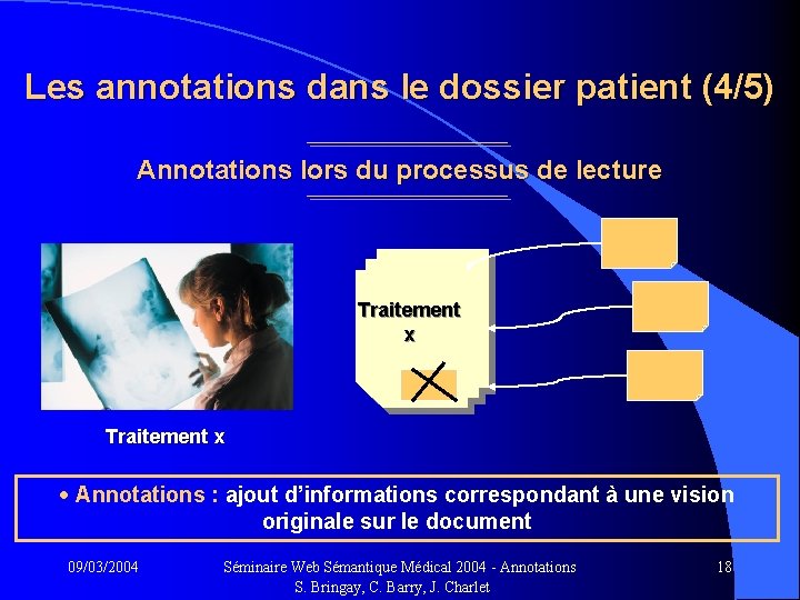 Annotations dans le cadre du dossier patient hospitalier