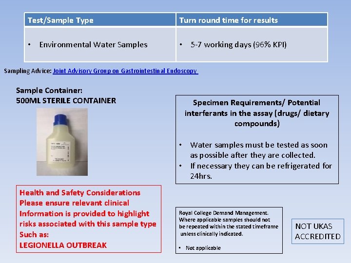 Microbiology Samples Health and Safety Considerations To reduce