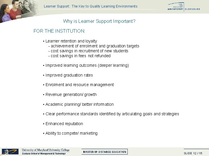 Learner Support The Key to Quality Learning Environments