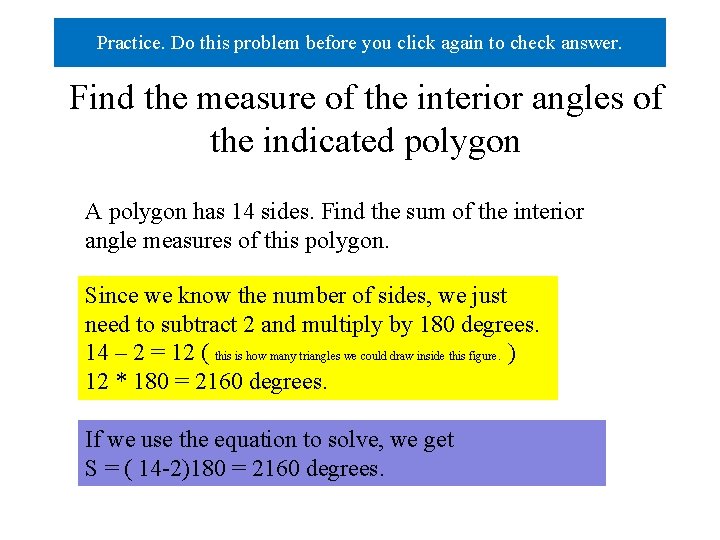 Interior Angle Measure Lesson and Questions Watch ME