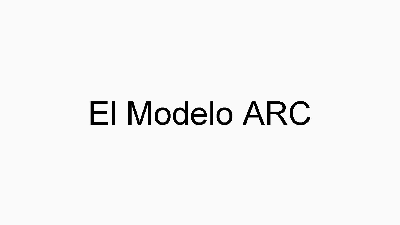 El Modelo ARC El Modelo ARC es un