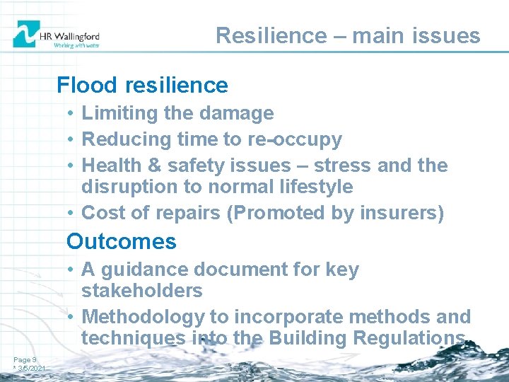 The role of building flood resilience within flood
