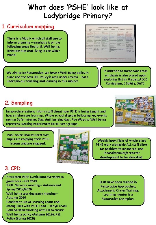 What does PSHE look like at Ladybridge Primary