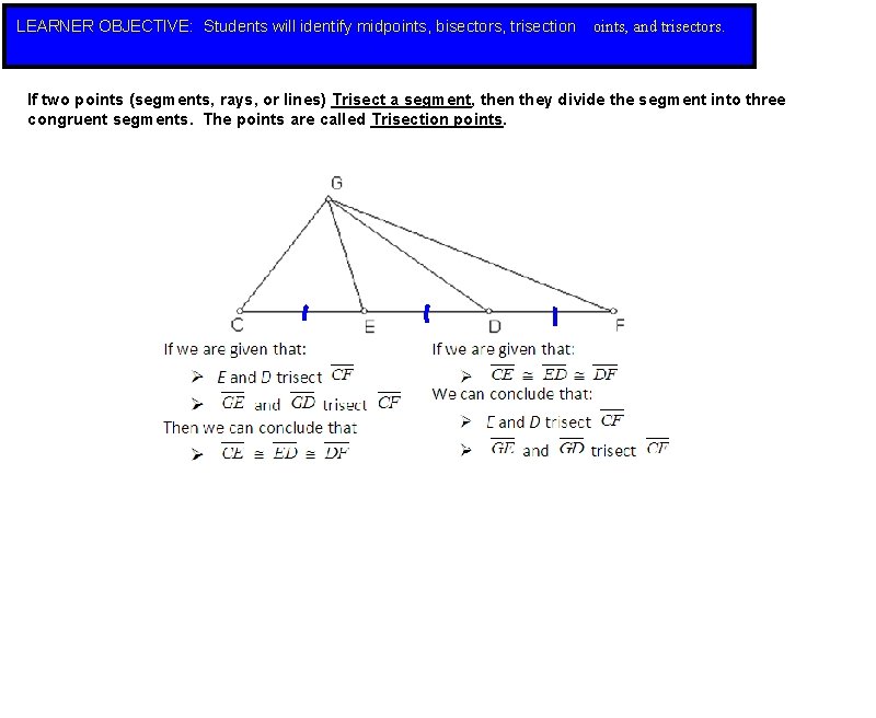 Advanced Geometry Section 1 5 Division of Segments