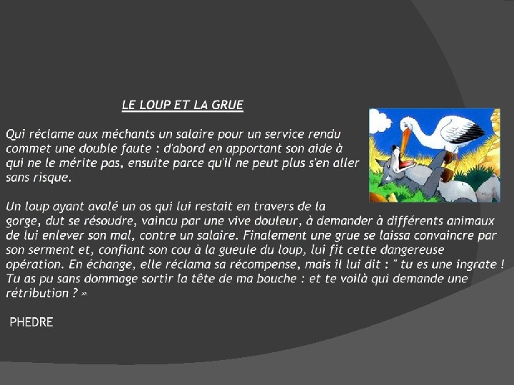 Apprendre rciter une fable La mise en voix