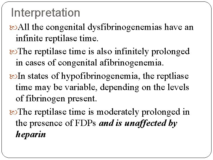 General Approach in Investigation of Haemostasis Lecture 9