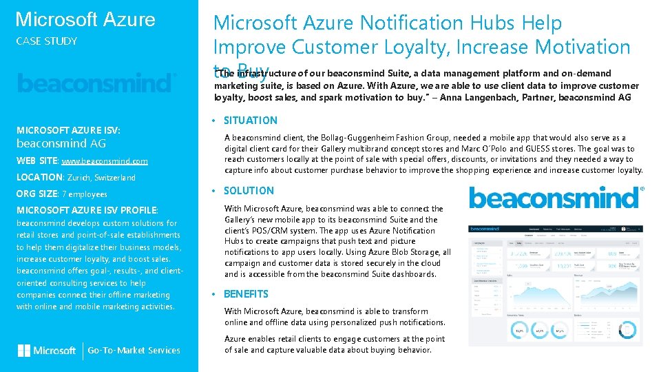 Microsoft Azure CASE STUDY Microsoft Azure Notification Hubs