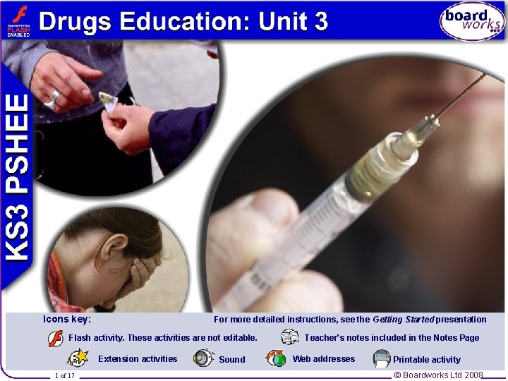 Drugs Education Unit 3 Icons key For more