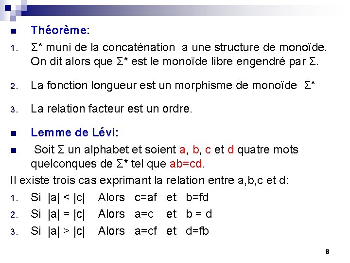 1 1 ALPHABETS ET MOTS n Dfinition 1