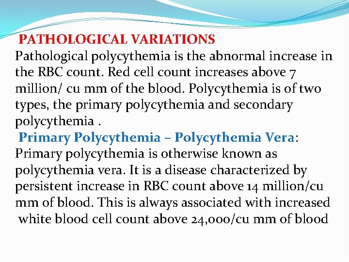 Lecture 4 Polycythemia causes clinical signs and labortary
