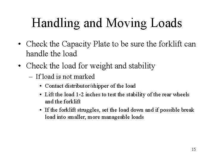 Safety Training Presentations FORKLIFT OPERATOR SAFETY TRAINING 2