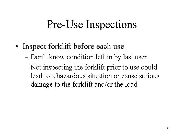 Safety Training Presentations FORKLIFT OPERATOR SAFETY TRAINING 2