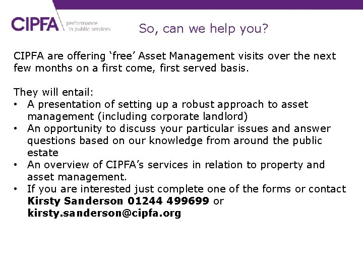 CIPFA Property Developing operating a corporate landlord model