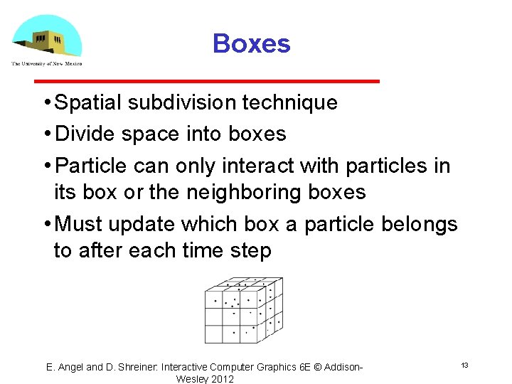 Particle Systems Ed Angel Professor Emeritus of Computer