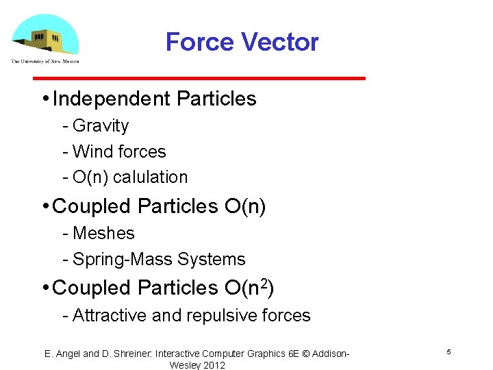 Particle Systems Ed Angel Professor Emeritus of Computer