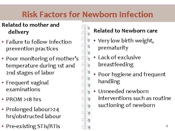 Prevention Identification and Management of Infection in Newborn