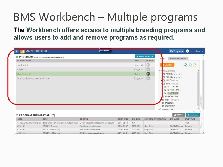BMS Pro Software for plant breeding efficiency and